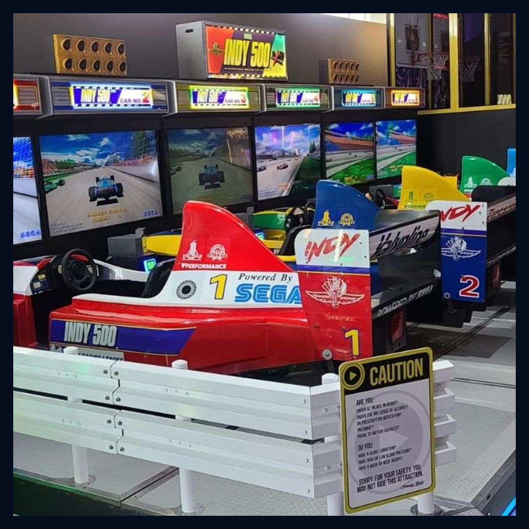Indy 500 SEGA Full Motion Racing Simulator - Up to 6 Players - 24 Seven ...